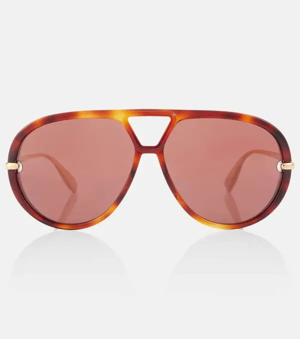 Bottega Veneta Drop Aviator Sunglasses - Brown