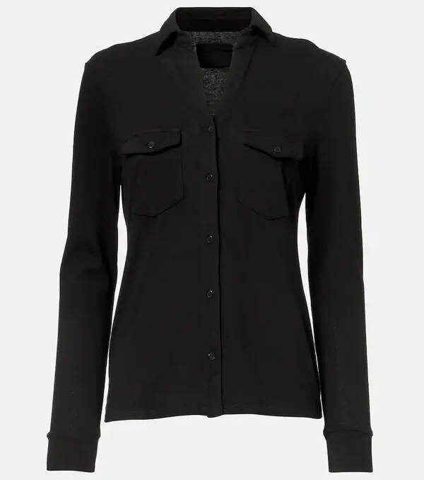 NILI LOTAN Liam Cotton Shirt - Black