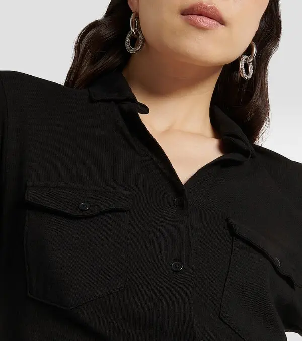 NILI LOTAN Liam Cotton Shirt - Black