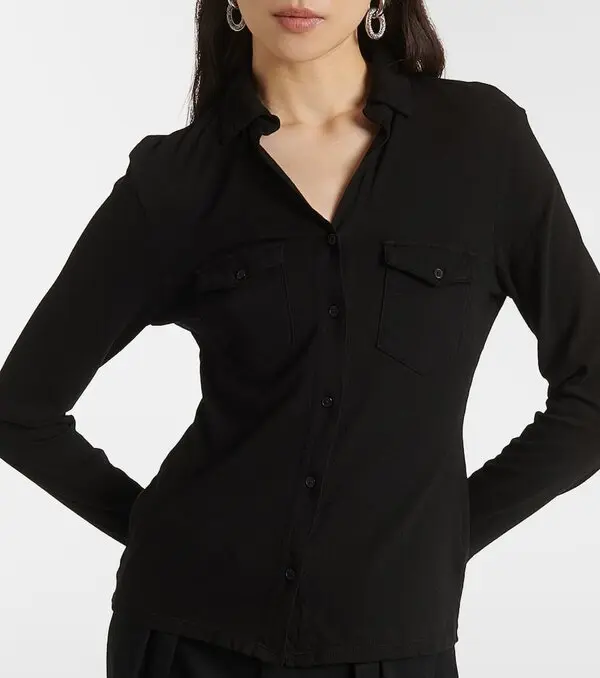 NILI LOTAN Liam Cotton Shirt - Black