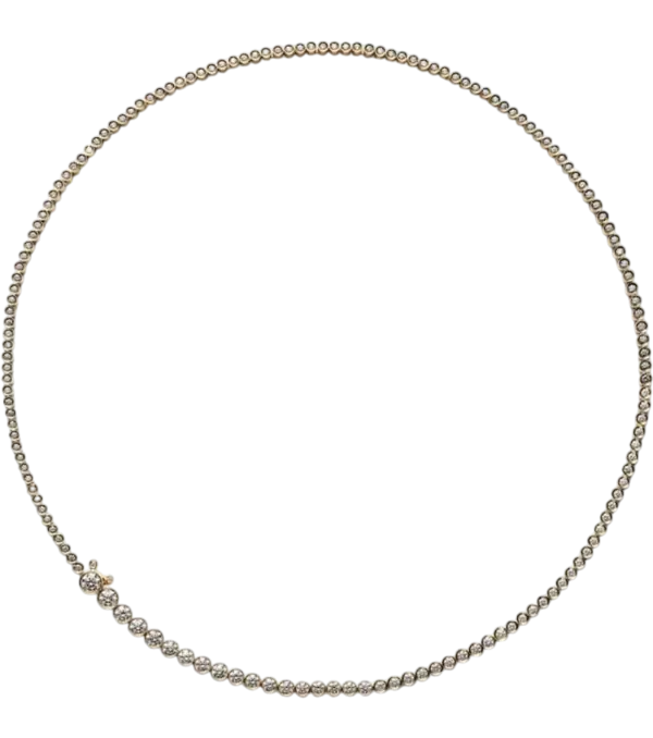 Sophie Bille Brahe 18kt Yellow Diamond Tennis Necklace - Gold
