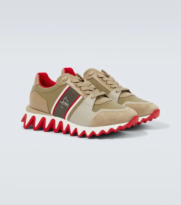 CHRISTIAN LOUBOUTIN Nastroshark Leather Sneakers - Brown