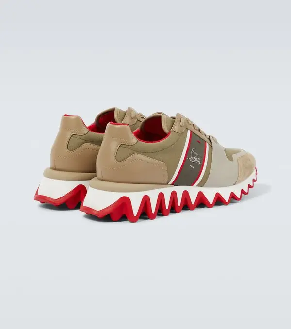 CHRISTIAN LOUBOUTIN Nastroshark Leather Sneakers - Brown