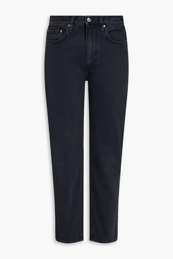 TOTEME High-rise Straight-leg Jeans - Black