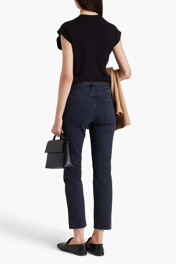 TOTEME High-rise Straight-leg Jeans - Black