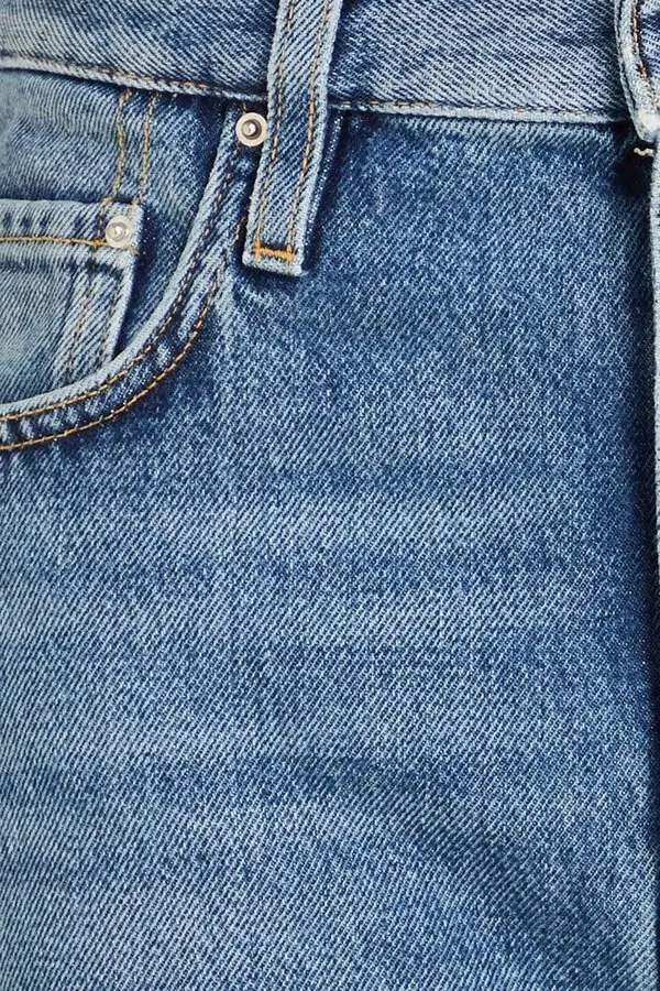 TOTEME High-rise Straight-leg Jeans - Mid Denim