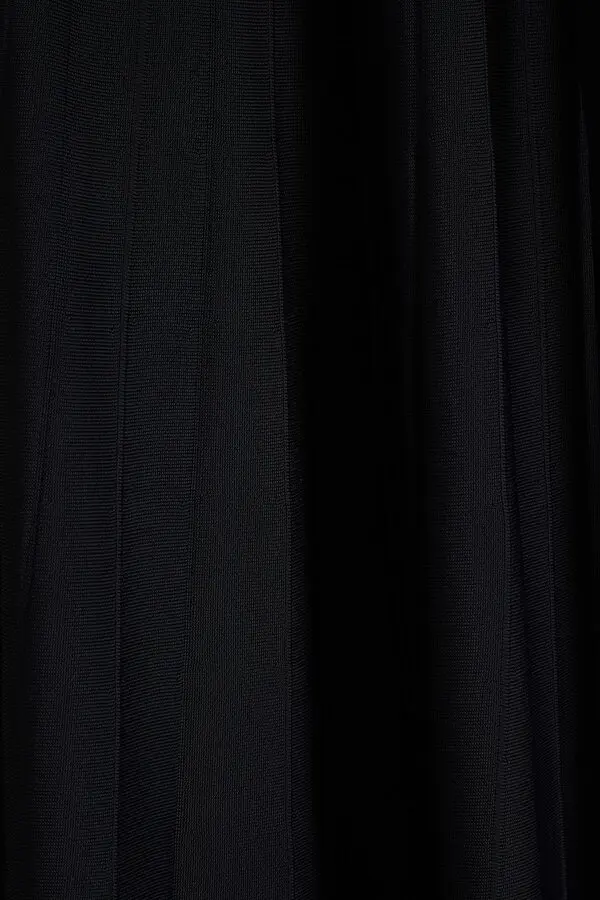 Another Tomorrow Pleated Knit Midi Skirt