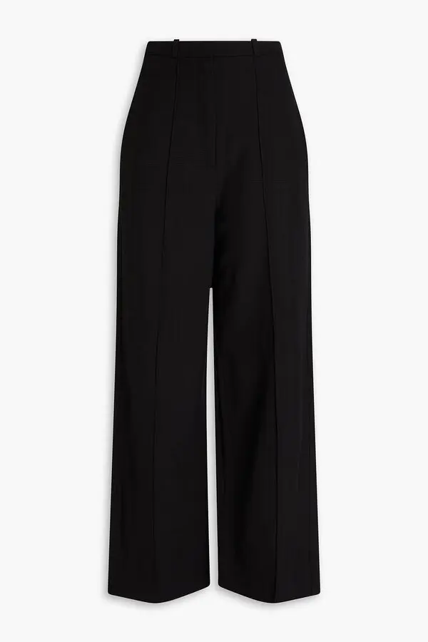 TOTEME Woven Wide-leg Trousers - Black