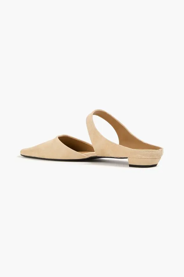 TOTEME Suede Slippers - Beige
