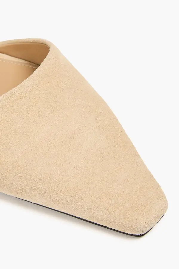 TOTEME Suede Slippers - Beige