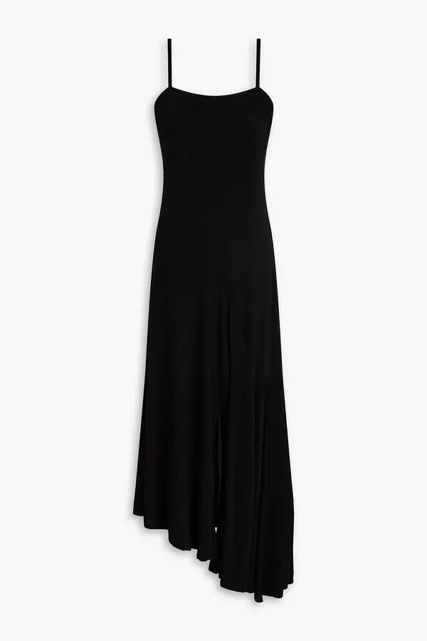 Bite Studios Contour Asymmetric Pleated Jersey Midi Dress