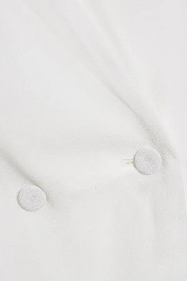 Another Tomorrow Draped Crepe Top - White