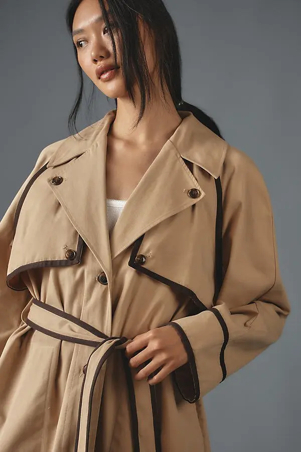 Baum Und Pferdgarten Deona Trench Coat Jacket In Beige - 70% Off