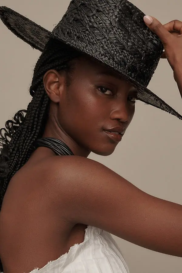 NEW! Wyeth Black Woven Straw Cowboy Hat Black straw cowboy hat by SoonNoon – SoonNoon Hats main image 4