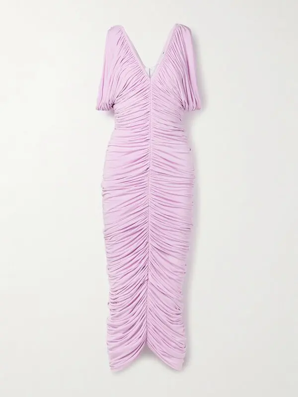 Magda Butrym Ruched Midi Dress - Pink
