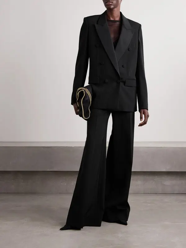 Stella McCartney Oversized Moire-trimmed Blazer