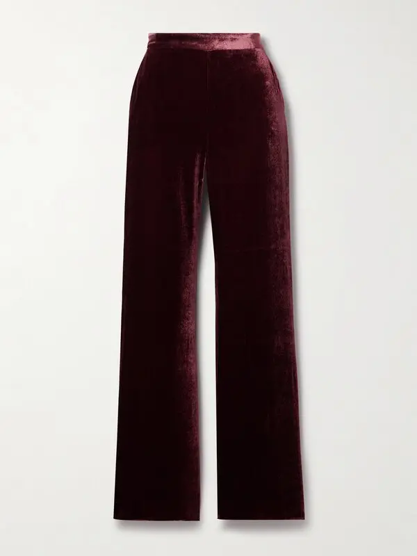 Etro Velvet Straight-leg Trousers