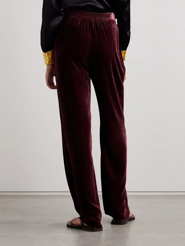 Etro Velvet Straight-leg Trousers