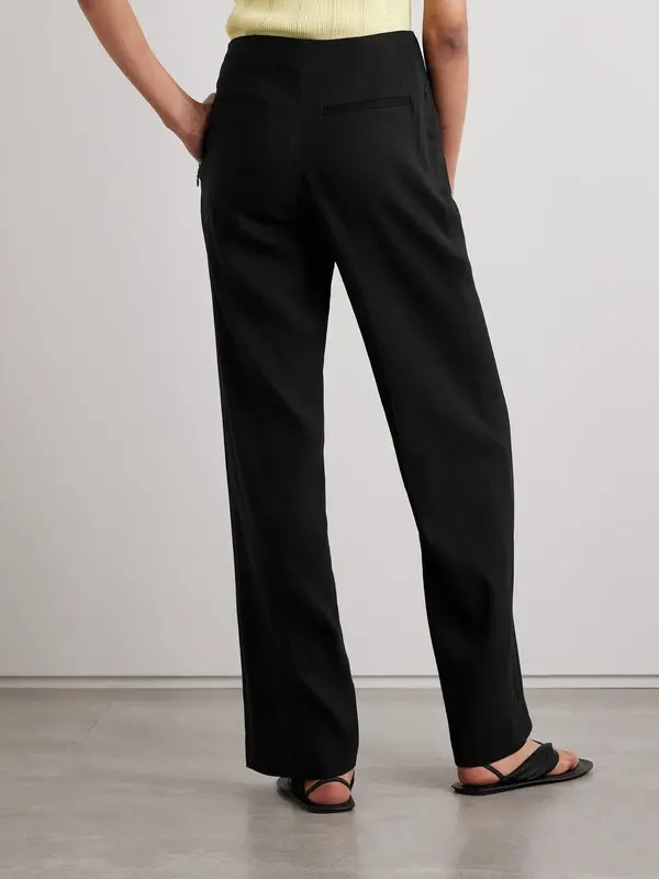 FRAME Organic Linen-blend Straight-leg Trousers