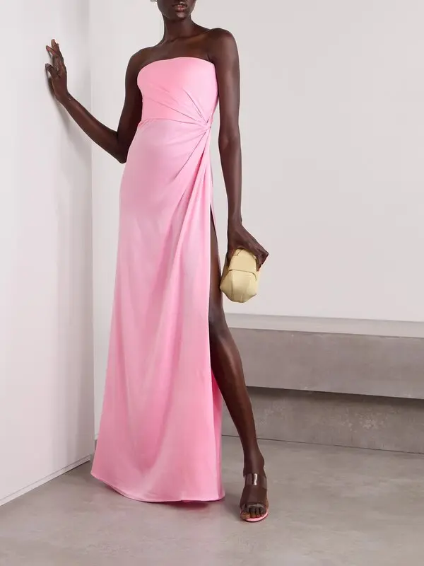 Buy Alex Perry Strapless Gathered Gown - Pink At 70% Off | Editorialist