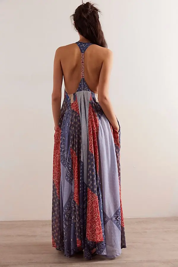 Free People We The Free Heritage Maxi Dress In Americana Combo - 66% Off |  Editorialist