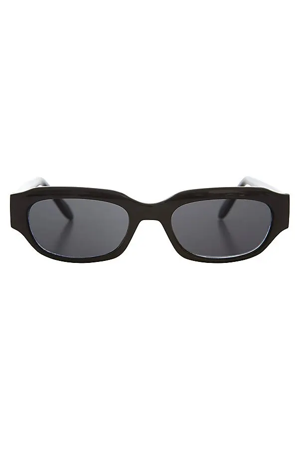 SUNGLASS MUSEUM Vintage Dana Rectangle Sunglasses - Black