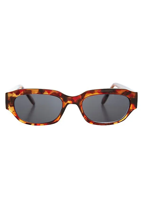 SUNGLASS MUSEUM Vintage Dana Rectangle Sunglasses - Brick