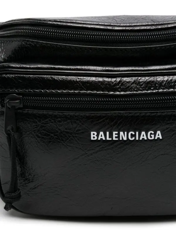 Balenciaga Explorer Leather Belt Bag - Black