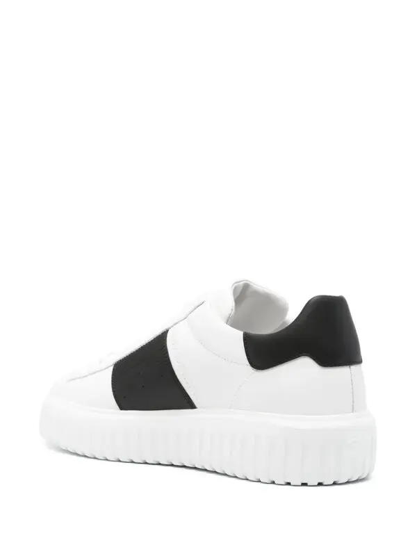 Hogan H-stripes Leather Sneakers - White