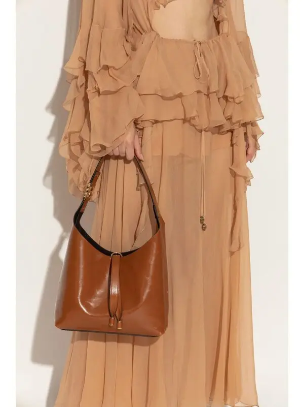 Chloé Marcie Leather Tote Bag - Brown