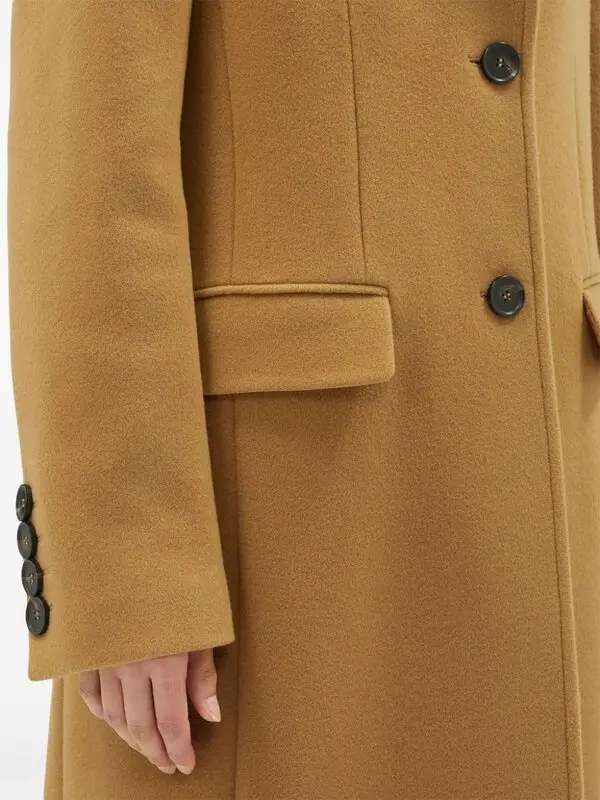 MSGM Notched-lapel Button-fastening Mid-length Coat - Brown