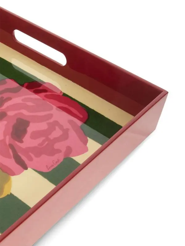 LISA CORTI Nizam Stripes Wood Tray