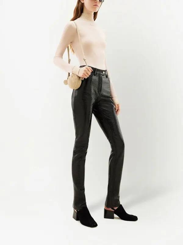 COURREGES Five-pocket Vinyl Trousers