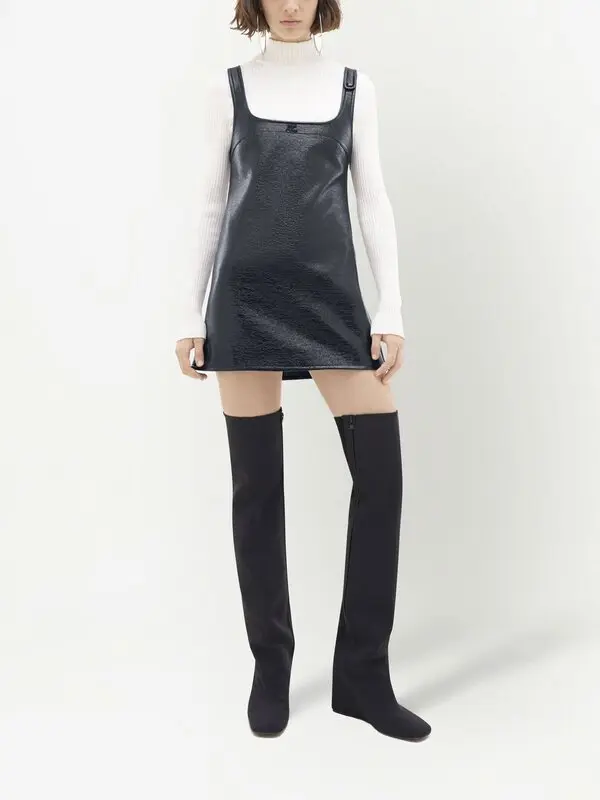 COURREGES Reedition Vinyl Mini Dress - Blue