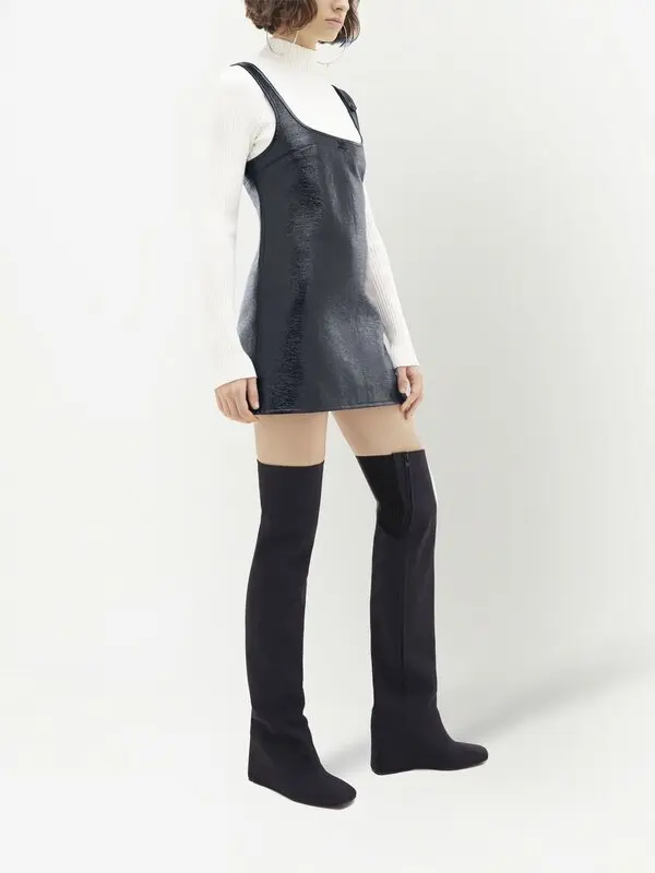 COURREGES Reedition Vinyl Mini Dress - Blue