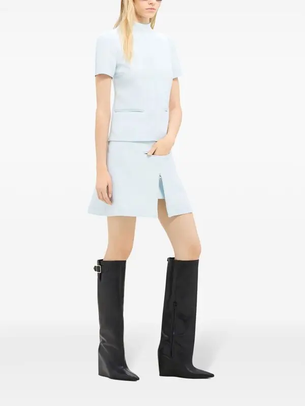 COURREGES High-neck Twill T-shirt