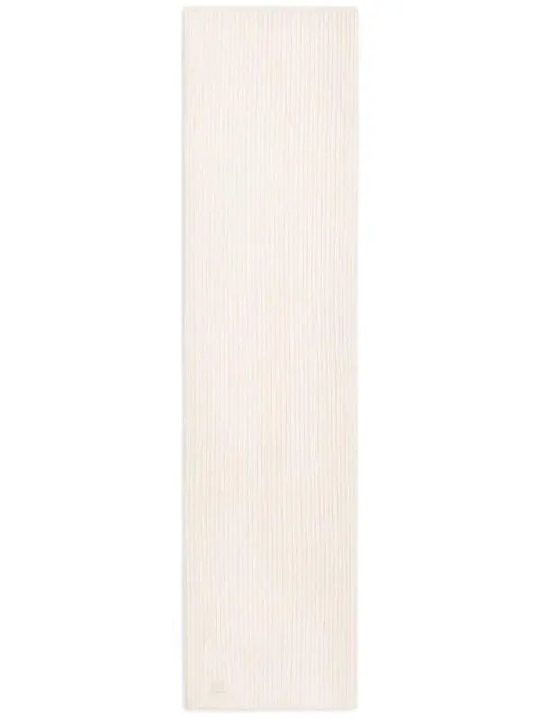 COURREGES Ribbed Wool Scarf - White
