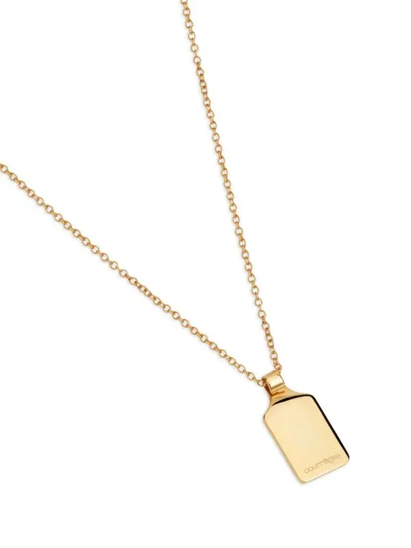 COURREGES Logo Pendant Necklace