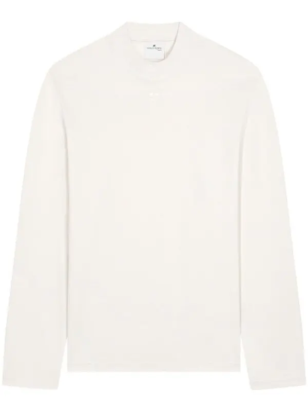 COURREGES Volcano Logo-appliqué T-shirt - Neutrals