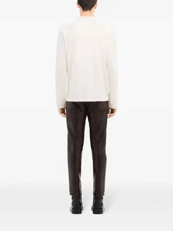 COURREGES Volcano Logo-appliqué T-shirt - Neutrals