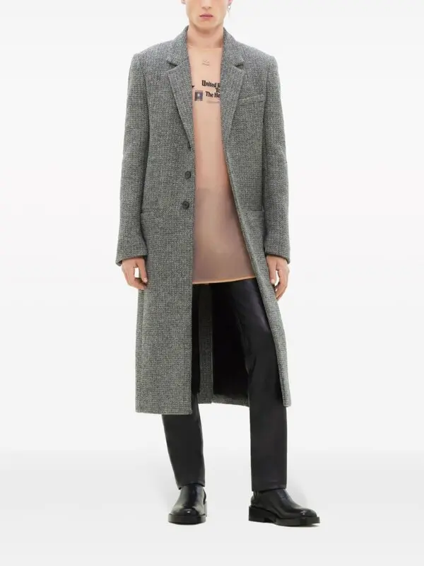 COURREGES Single-breasted Wool-blend Coat