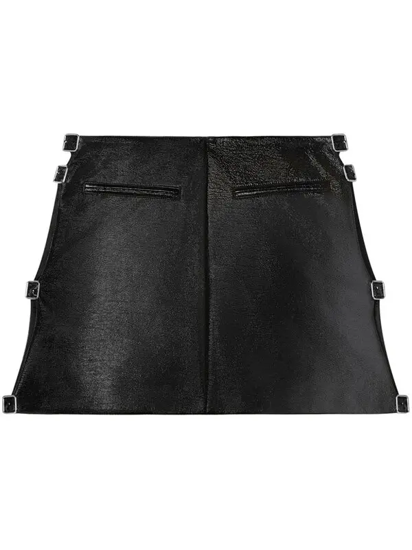 COURREGES Buckled Coated Miniskirt