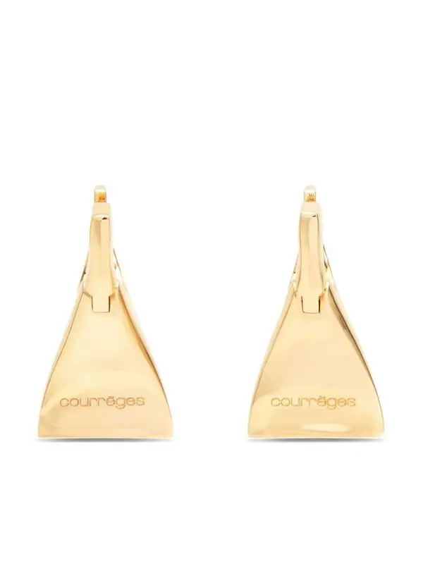 COURREGES Geometric Dangle Earrings - Gold