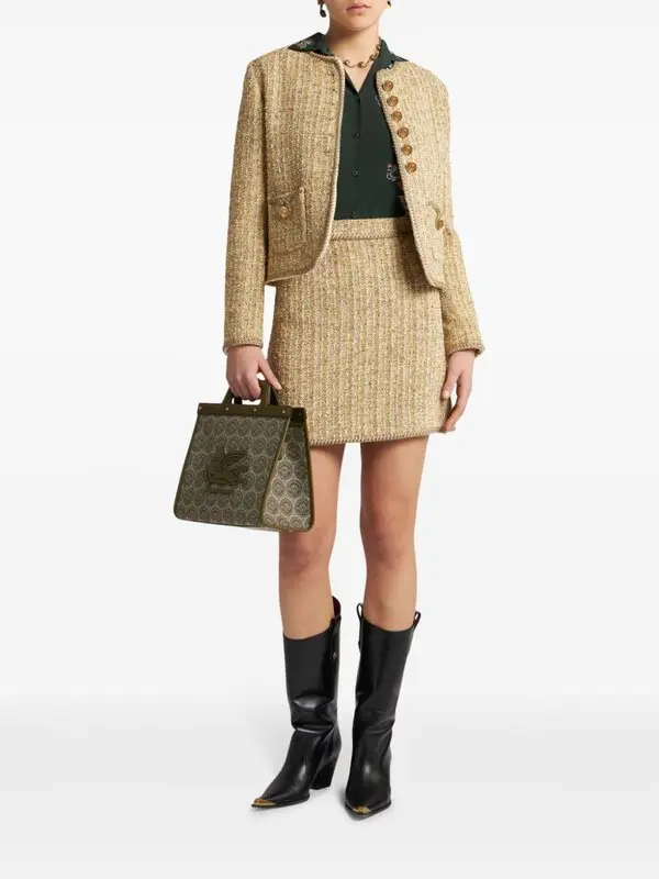Etro Bouclé Mini Skirt