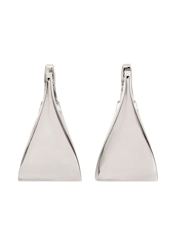 COURREGES Geometric Dangle Earrings - Silver