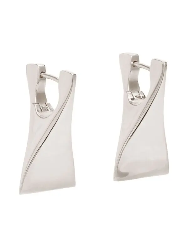 COURREGES Geometric Dangle Earrings - Silver
