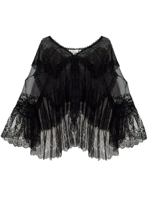 Chloé Lace Silk Top
