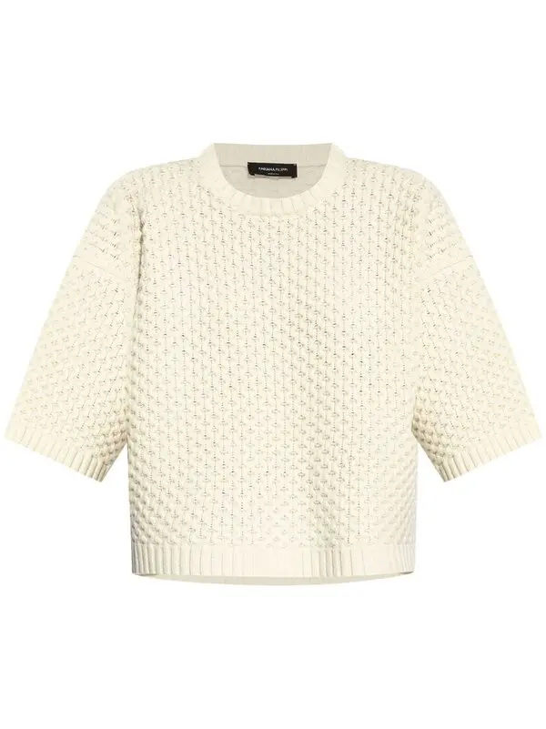 Fabiana Filippi Grid-stitch Knit T-shirt