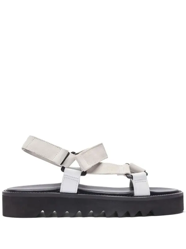 SCAROSSO Wooster V Suede Sandals - White