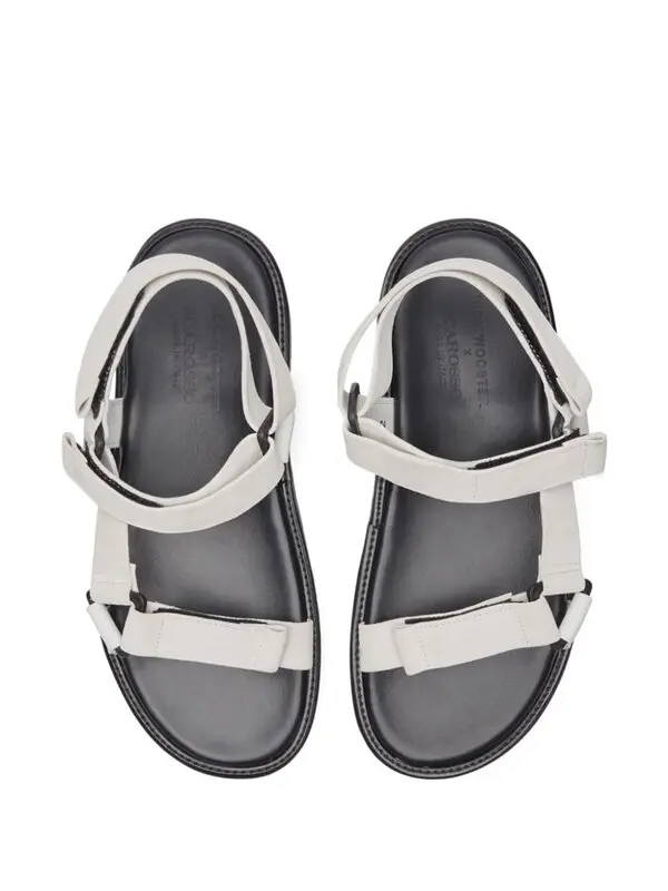 SCAROSSO Wooster V Suede Sandals - White